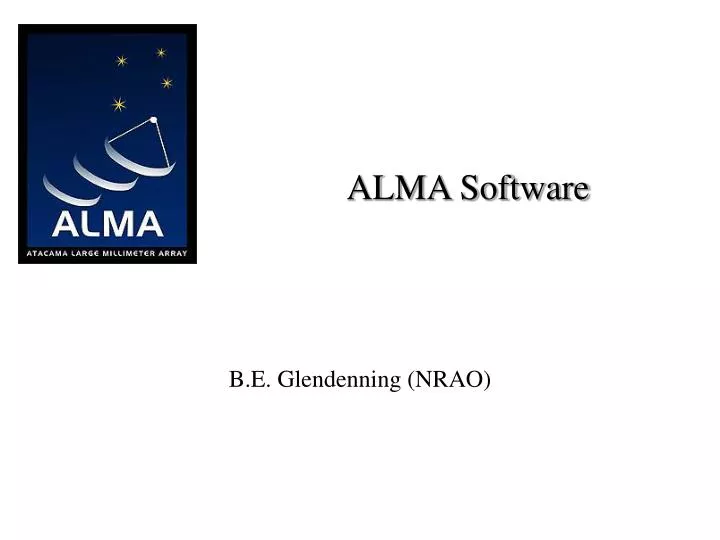 PPT - ALMA Software PowerPoint Presentation, free download - ID:6322460
