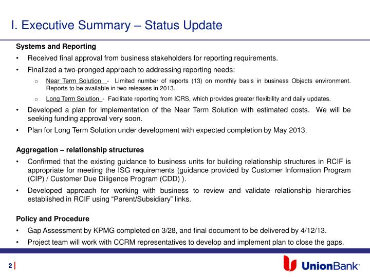 PPT - Counterparty Credit Risk Management Project Status Update ...