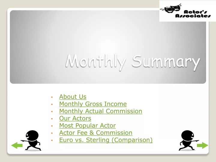 PPT - Monthly Summary PowerPoint Presentation, free download - ID:6323360