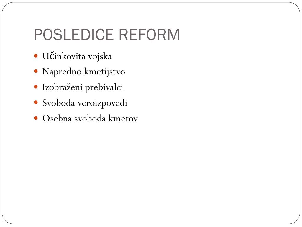 PPT - Razsvetljeni absolutizem Reforme Marije Terezije in Jožefa II ...