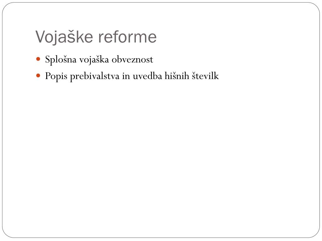 PPT - Razsvetljeni absolutizem Reforme Marije Terezije in Jožefa II ...