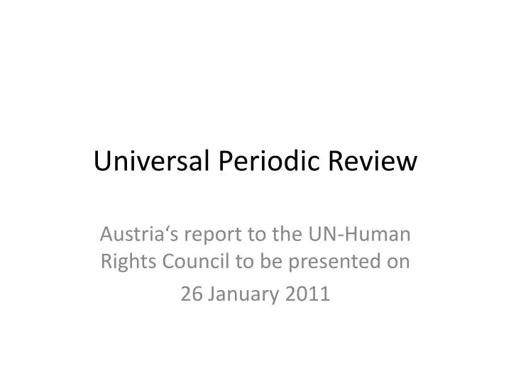 PPT - Universal Periodic Review PowerPoint Presentation, free download ...