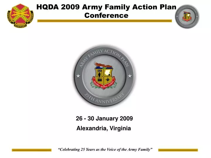 PPT - HQDA 2009 Army Family Action Plan Conference PowerPoint ...