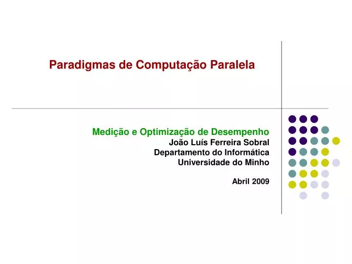 PPT - Paradigmas de Computação Paralela PowerPoint Presentation, free ...