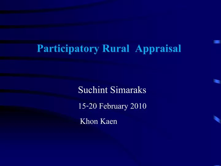 PPT - Participatory Rural Appraisal PowerPoint Presentation, free ...
