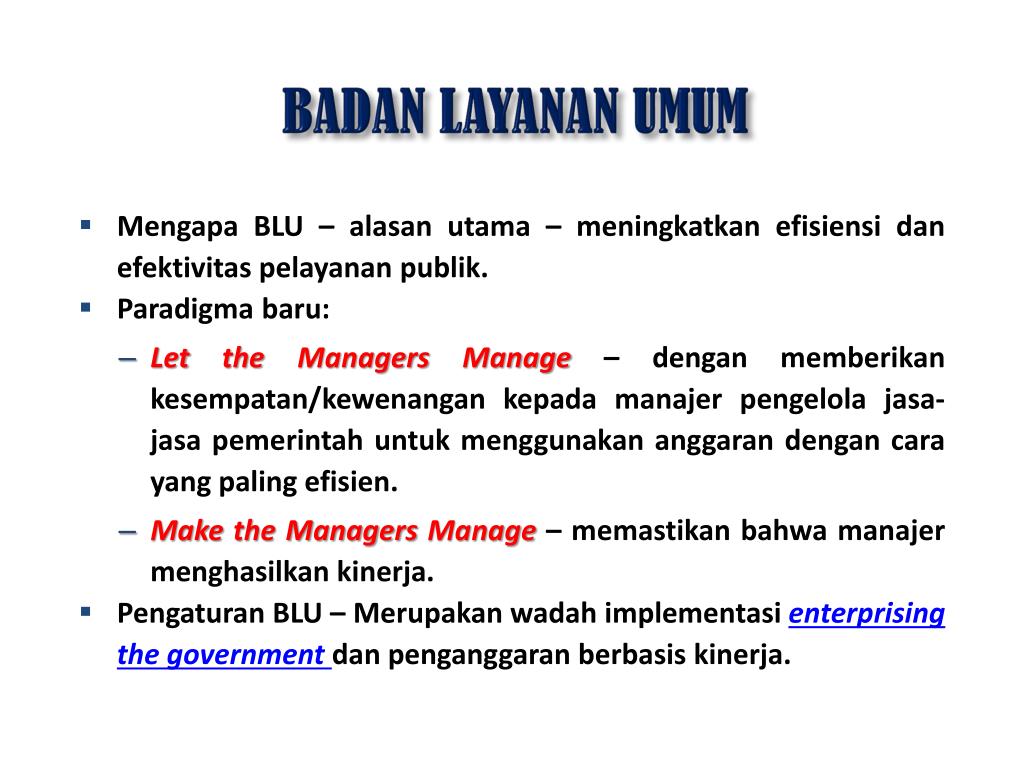 PPT - DIREKTORAT PEMBINAAN PENGELOLAA N KEUANGAN BADAN LAYANAN UMUM ...