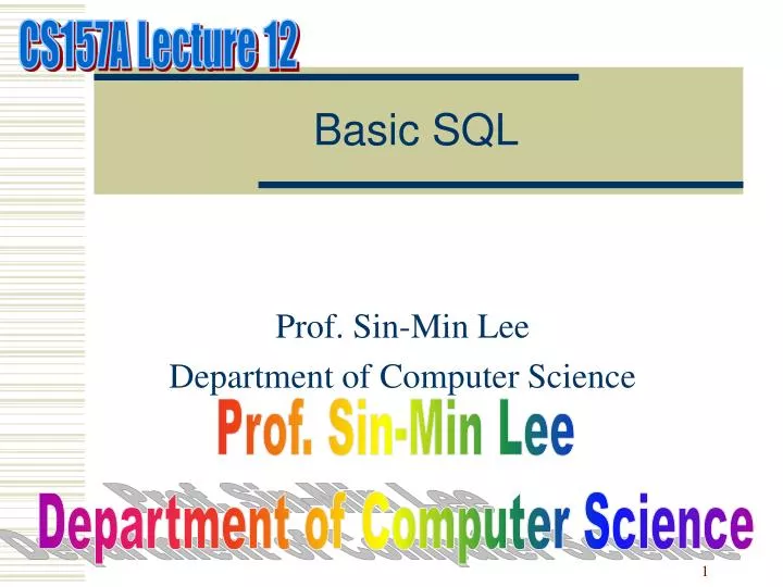 Ppt Basic Sql Powerpoint Presentation Free Download Id6328679