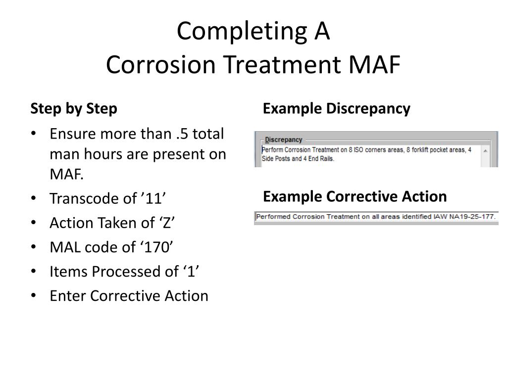 PPT - Mobile Facility Corrosion Treatment MAF Example PowerPoint ...