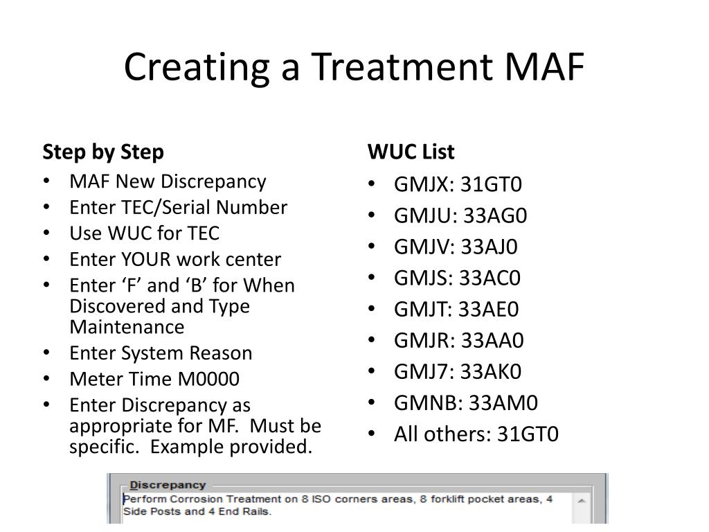 PPT - Mobile Facility Corrosion Treatment MAF Example PowerPoint ...