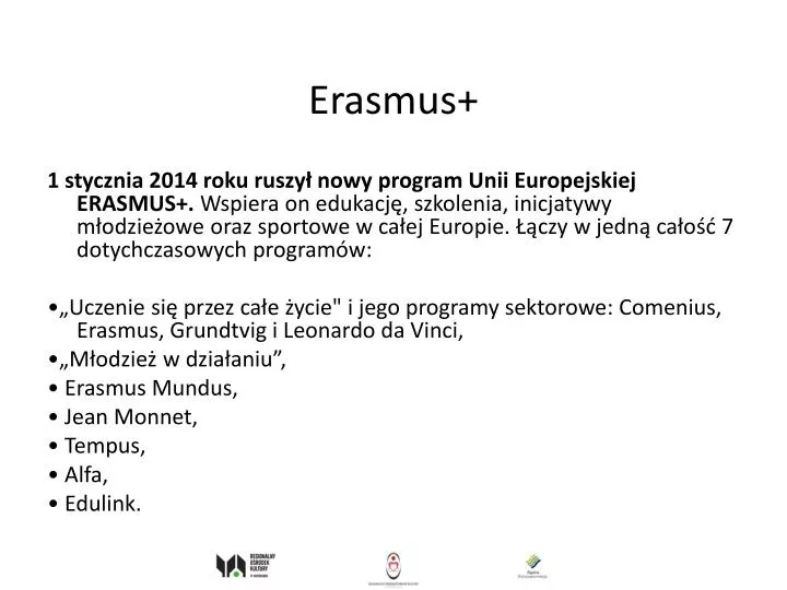 PPT - Erasmus + PowerPoint Presentation, free download - ID:6329673