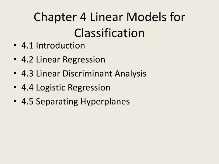 Ppt Chapter 4 Linear Models For Classification Powerpoint Presentation Id 6330034