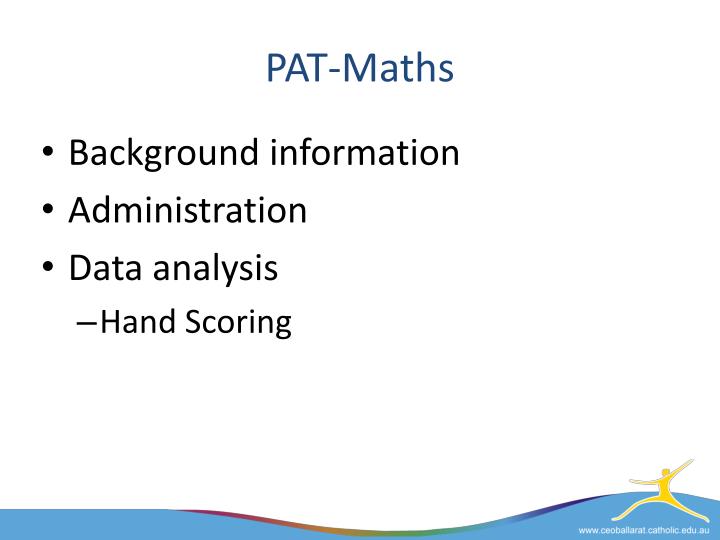 PPT - PAT - MATHS PowerPoint Presentation - ID:6330446