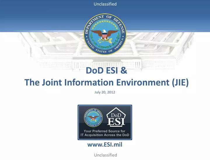PPT - DoD ESI & The Joint Information Environment (JIE) PowerPoint ...