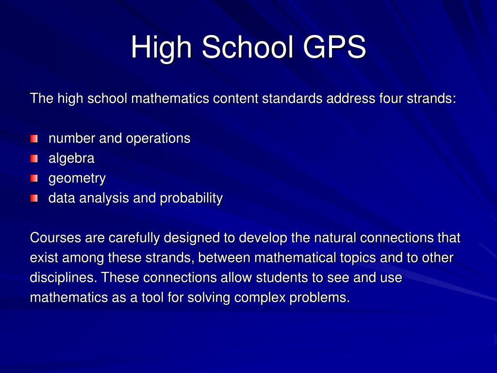 PPT - Georgia Performance Standards Secondary Mathematics Savannah ...