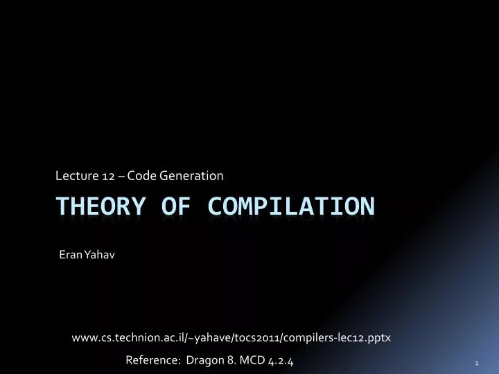 PPT - Theory of Compilation PowerPoint Presentation, free download - ID ...