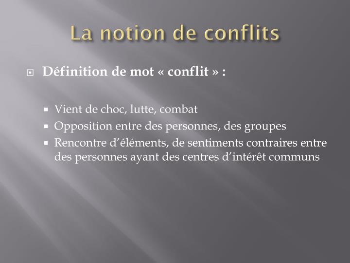 PPT - LA GESTION DES CONFLITS PowerPoint Presentation - ID:6333111