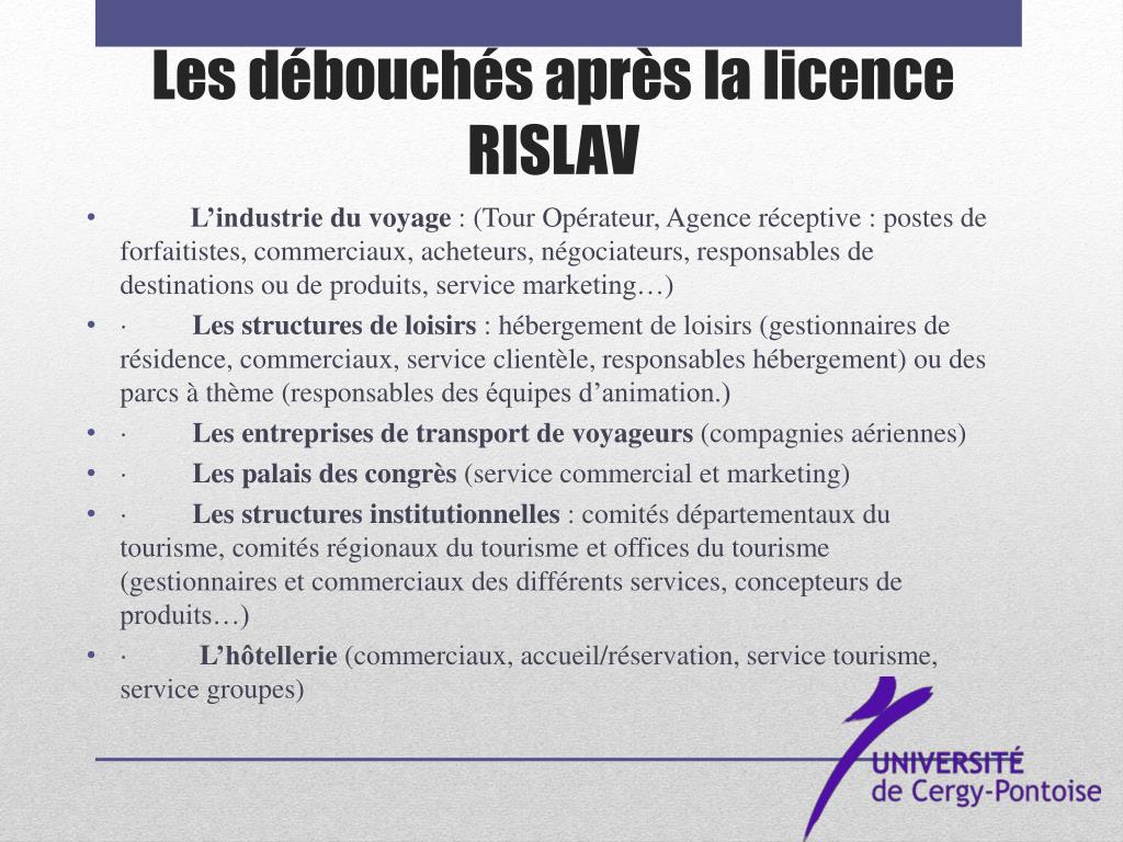 PPT - Présentation des licences : TCCI et RISLAV PowerPoint ...
