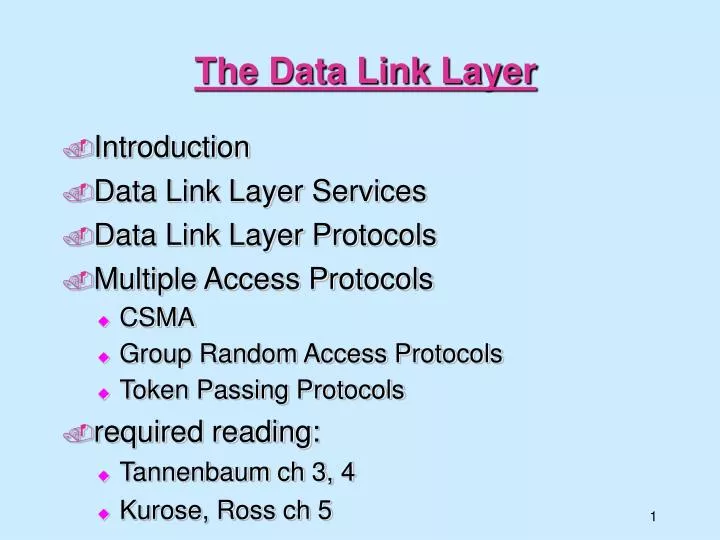PPT - The Data Link Layer PowerPoint Presentation, free download - ID ...