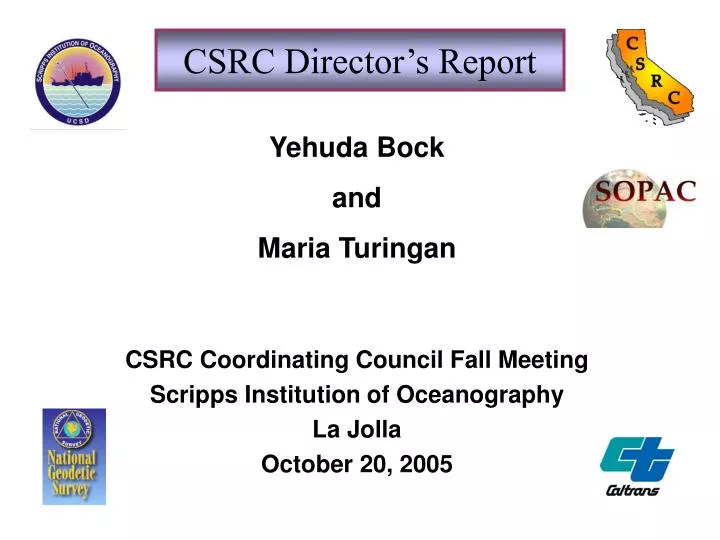 PPT - CSRC Director’s Report PowerPoint Presentation, free download ...