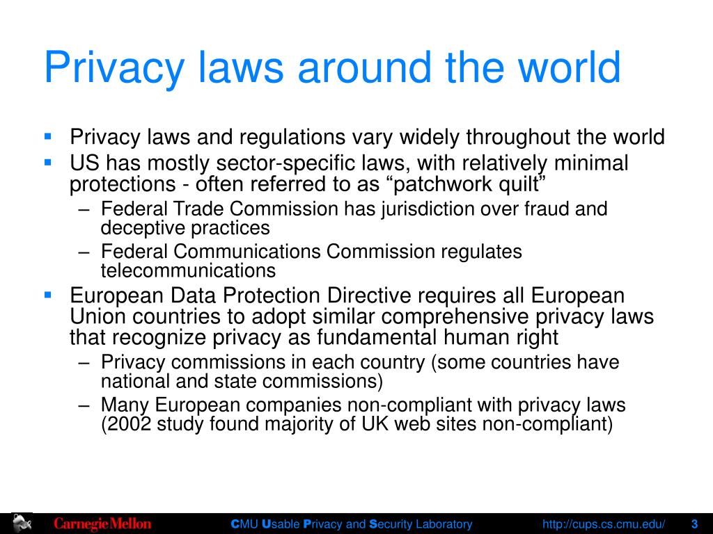 Ppt Privacy Policy Law And Technology Privacy Law Powerpoint