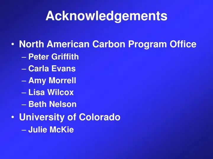 PPT - Acknowledgements PowerPoint Presentation, free download - ID:6335068