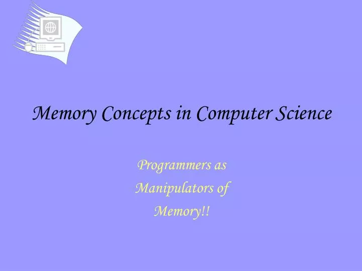 PPT - Memory Concepts in Computer Science PowerPoint Presentation, free ...