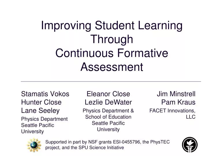 PPT - Improving Student Learning Through Continuous Formative ...