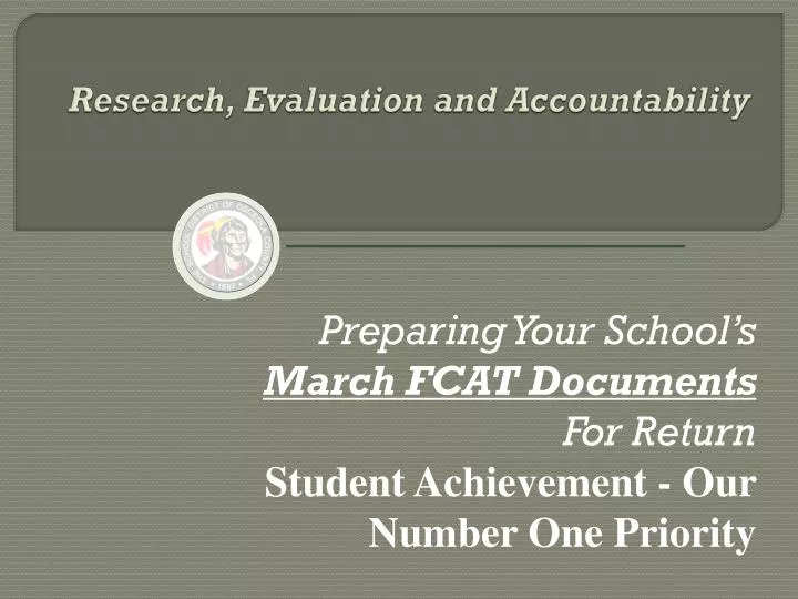 PPT - Research, Evaluation and Accountability PowerPoint Presentation ...