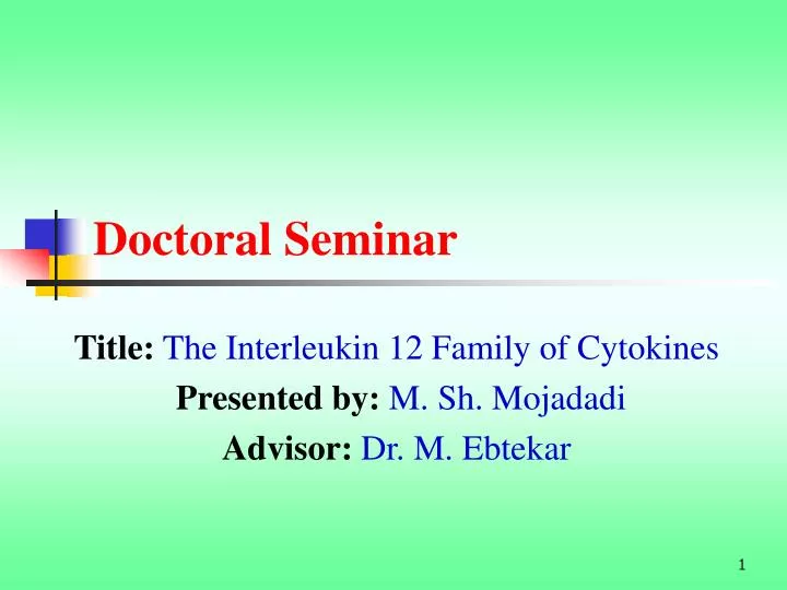 PPT - Doctoral Seminar PowerPoint Presentation, free download - ID:6337774