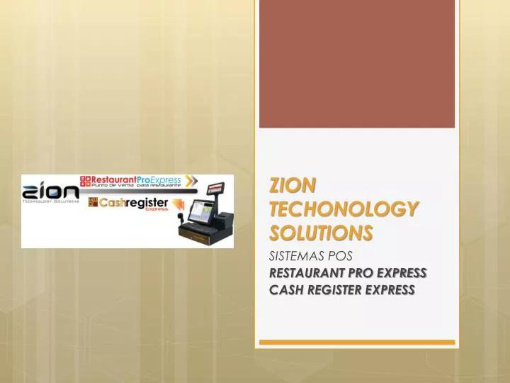PPT - ZION TECHONOLOGY SOLUTIONS PowerPoint Presentation, free download ...