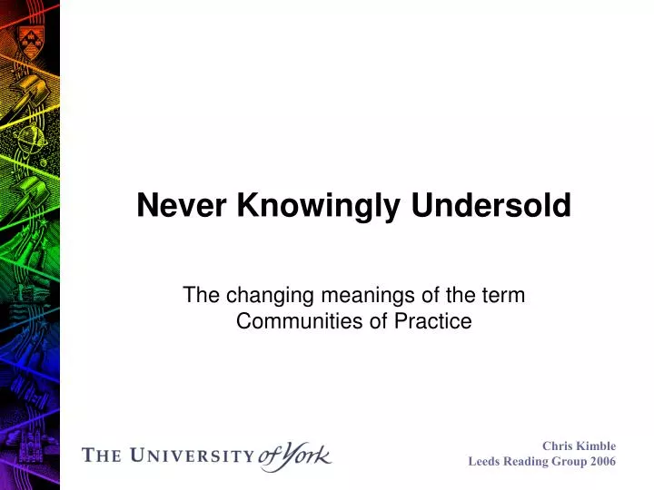 PPT - Never Knowingly Undersold PowerPoint Presentation, free download ...