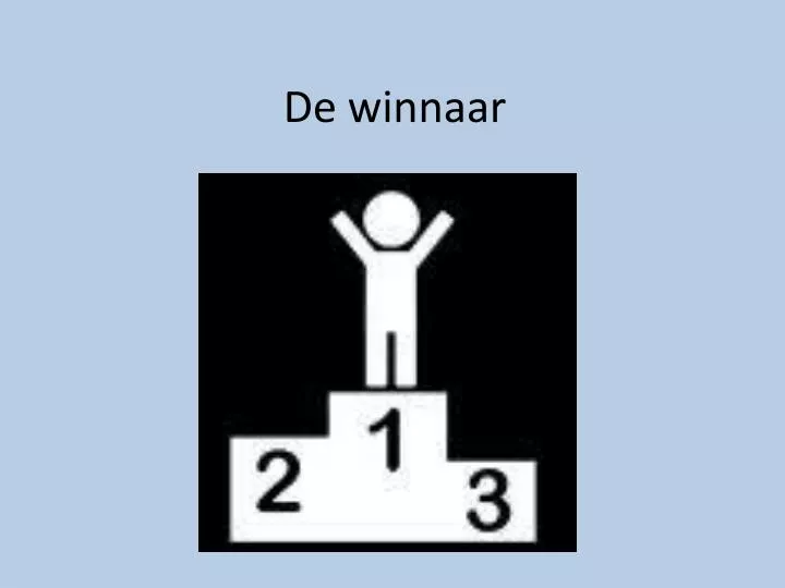 PPT - De winnaar PowerPoint Presentation, free download - ID:6341901