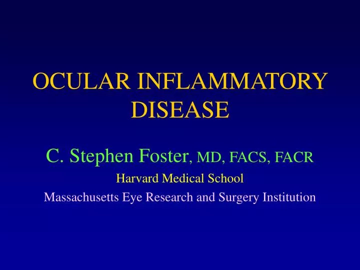 PPT - OCULAR INFLAMMATORY DISEASE PowerPoint Presentation, free ...