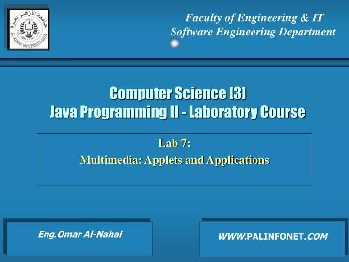 Ppt Computer Science 3 Java Programming Ii Laboratory Course Powerpoint Presentation Id