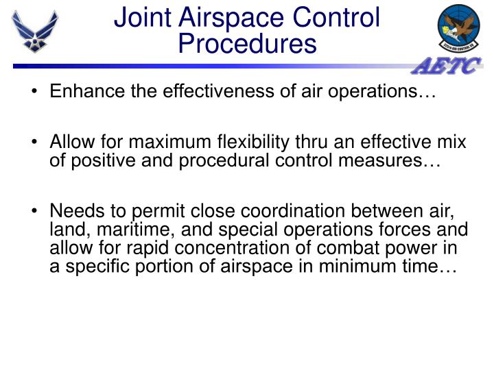PPT - Joint Airspace PowerPoint Presentation - ID:6345875