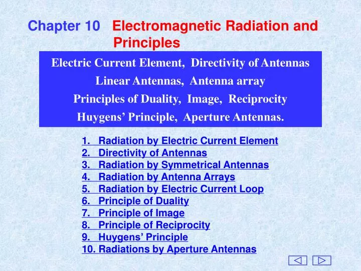 PPT - Chapter 10 Electromagnetic Radiation and Principles PowerPoint ...