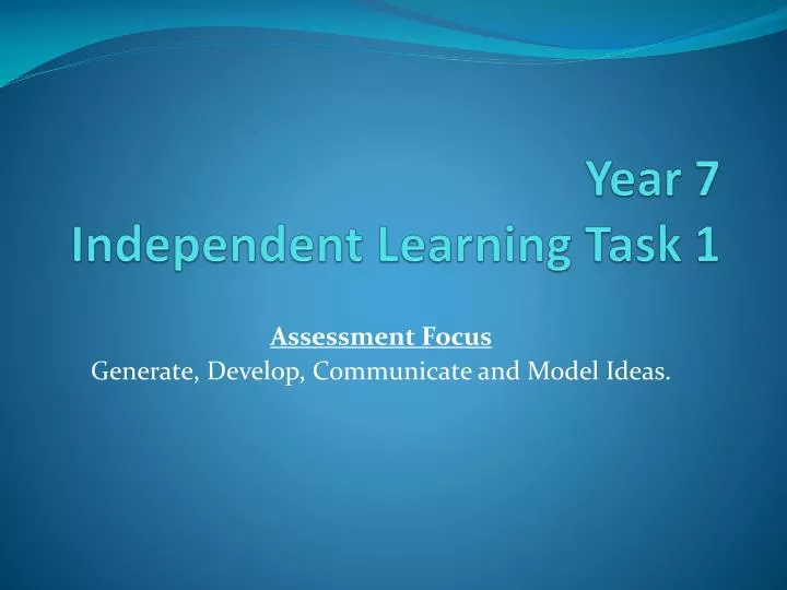 PPT - Year 7 Independent Learning Task 1 PowerPoint Presentation, free ...