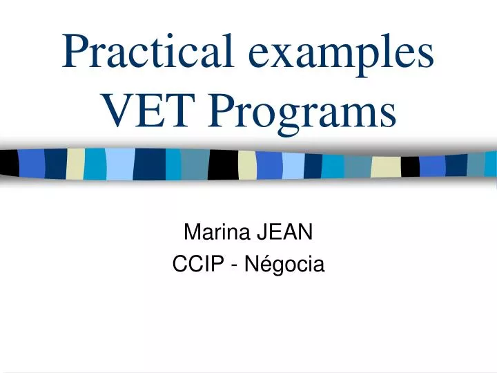 PPT - Practical examples VET Programs PowerPoint Presentation, free ...