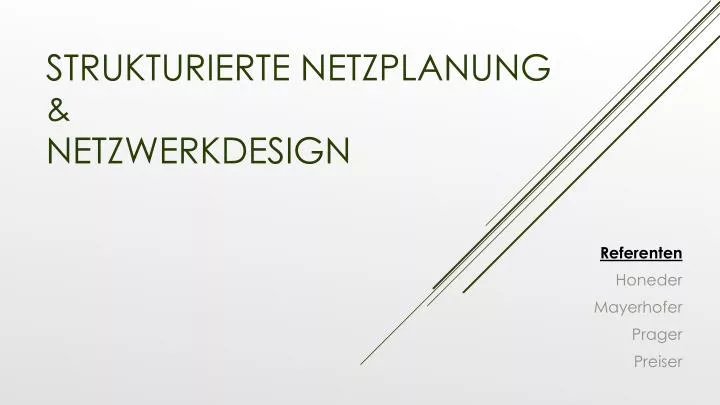 PPT - Strukturierte Netzplanung & Netzwerkdesign PowerPoint ...