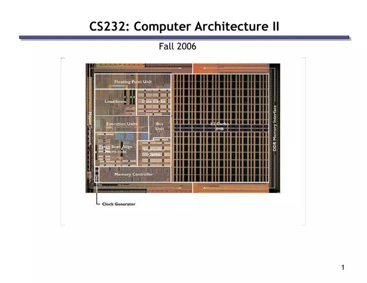 PPT - CS232: Computer Architecture II PowerPoint Presentation, free download - ID:6349338