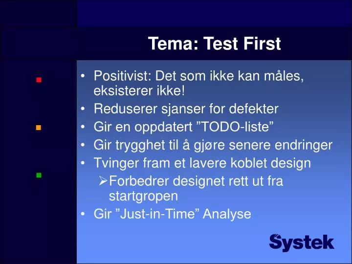 PPT - Tema: Test First PowerPoint Presentation, free download - ID:6350915