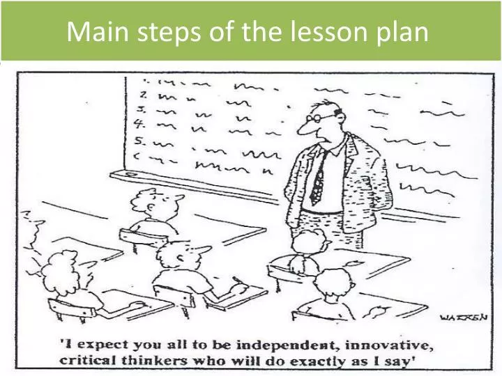 PPT - Main steps of the lesson plan PowerPoint Presentation, free ...