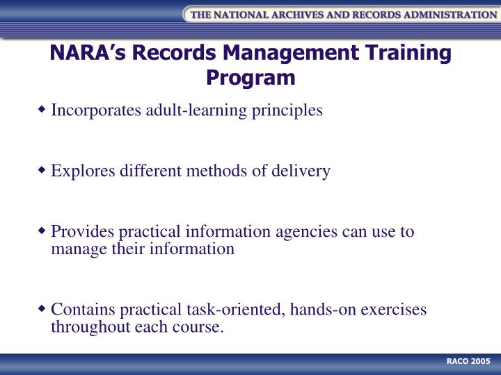 PPT - Records Management Training and Outreach PowerPoint Presentation ...