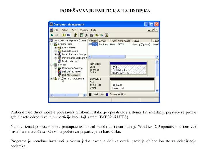 PPT - PODEŠAVANJE PARTICIJA HARD DISKA PowerPoint Presentation, free ...