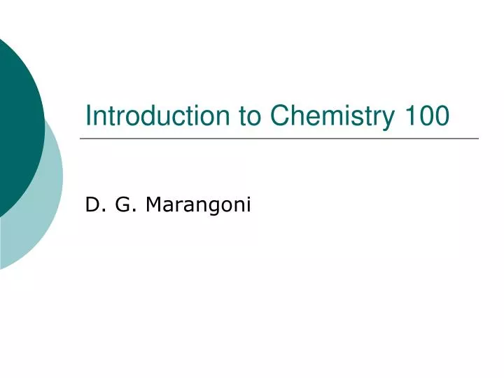 PPT - Introduction to Chemistry 100 PowerPoint Presentation, free ...
