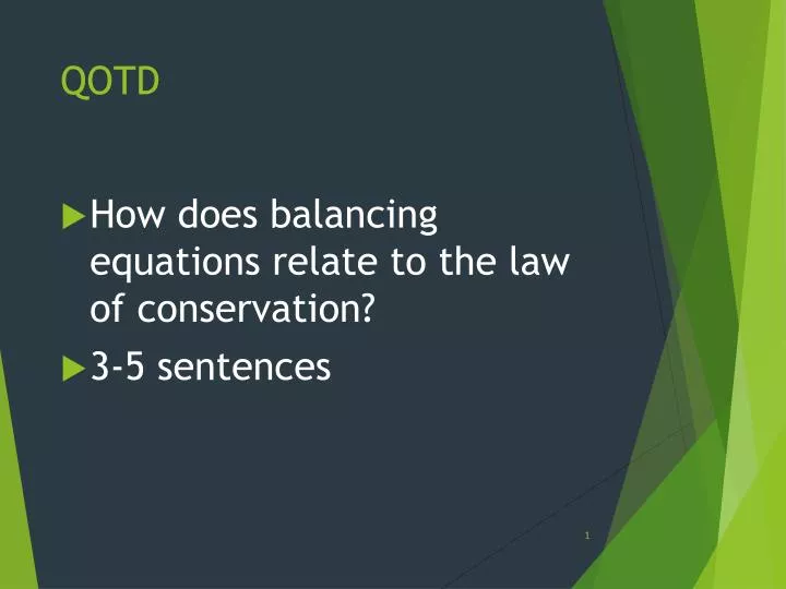 PPT - QOTD PowerPoint Presentation, free download - ID:6354397