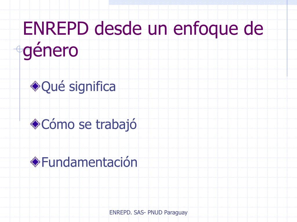 PPT - Integración del enfoque de género en la ENREP. PowerPoint ...