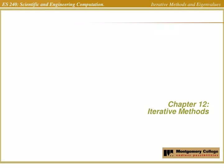 Ppt Chapter 12 Iterative Methods Powerpoint Presentation Free Download Id6355691