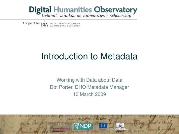 PPT - Introduction to Metadata PowerPoint Presentation, free download ...