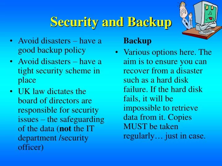 PPT - Security and Backup PowerPoint Presentation, free download - ID ...